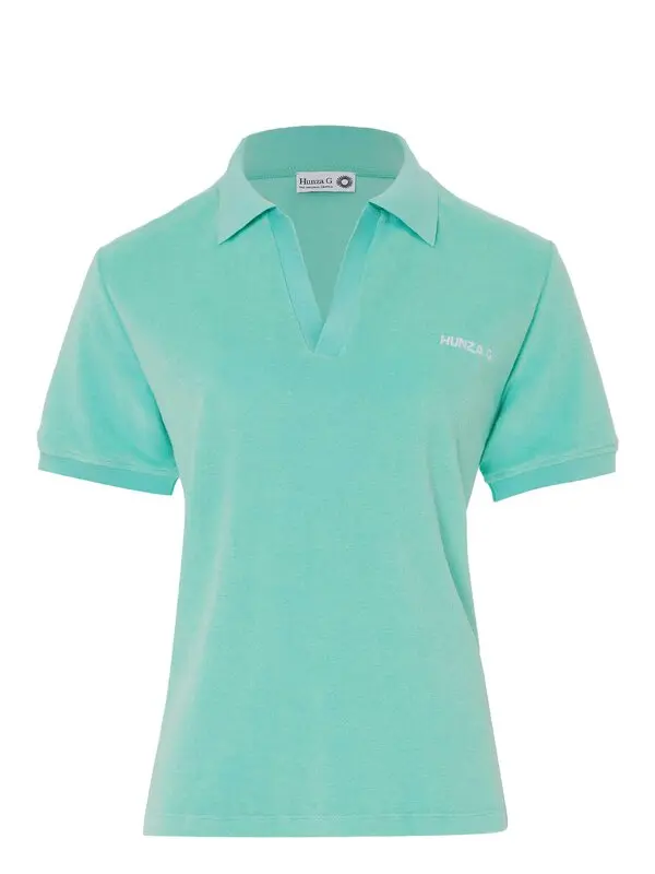Hunza G Terry Towelling Polo - Mint