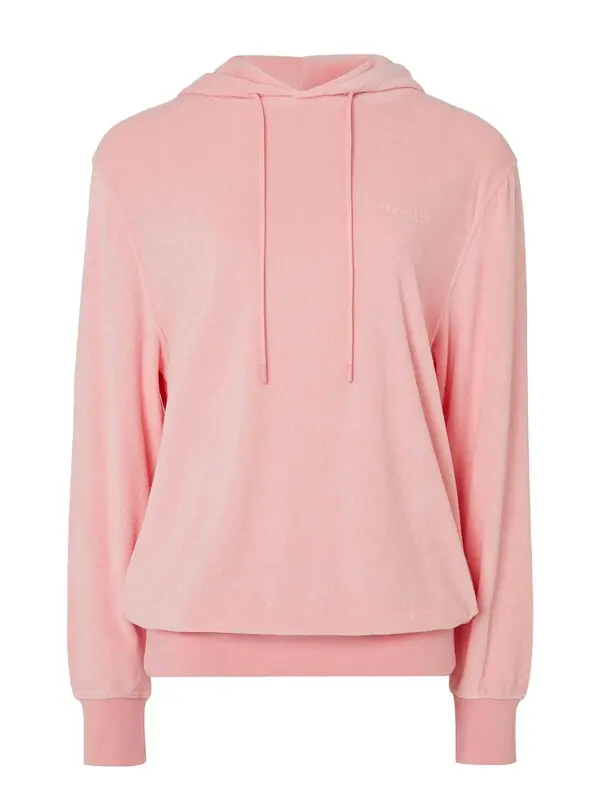 Hunza G Terry Towelling Hoodie - Pink