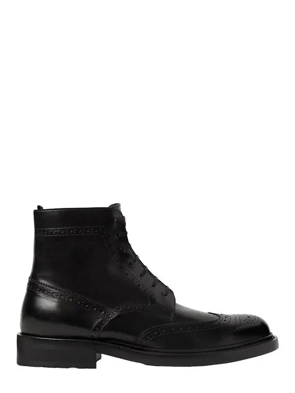 Saint Laurent Army 20 Lace Up Boot - Black