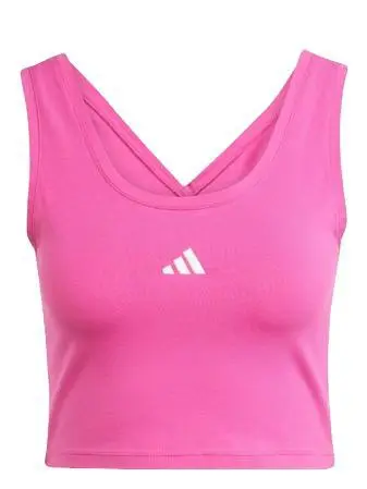 Adidas Essentials Small Logo Tank Top - Semi Lucid Fuchsia/white