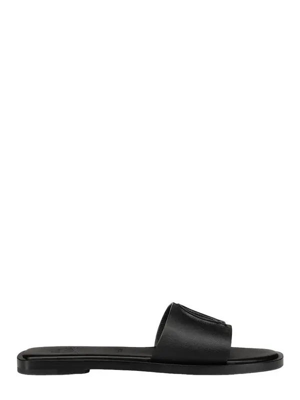 CHRISTIAN LOUBOUTIN Cl Mule Flat - Black/lin Black