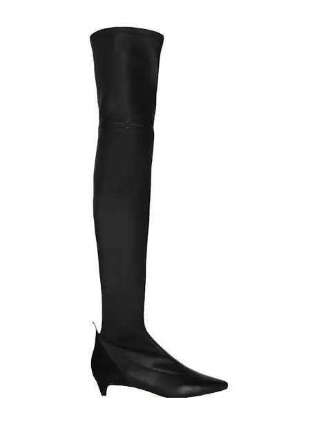 Givenchy Over-the-knee Kitten Heel Boots - Black