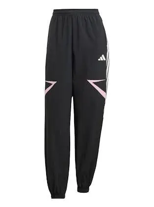Adidas Tiro Cut 3-stripes Block Cuffed Pants - Black/true Pink