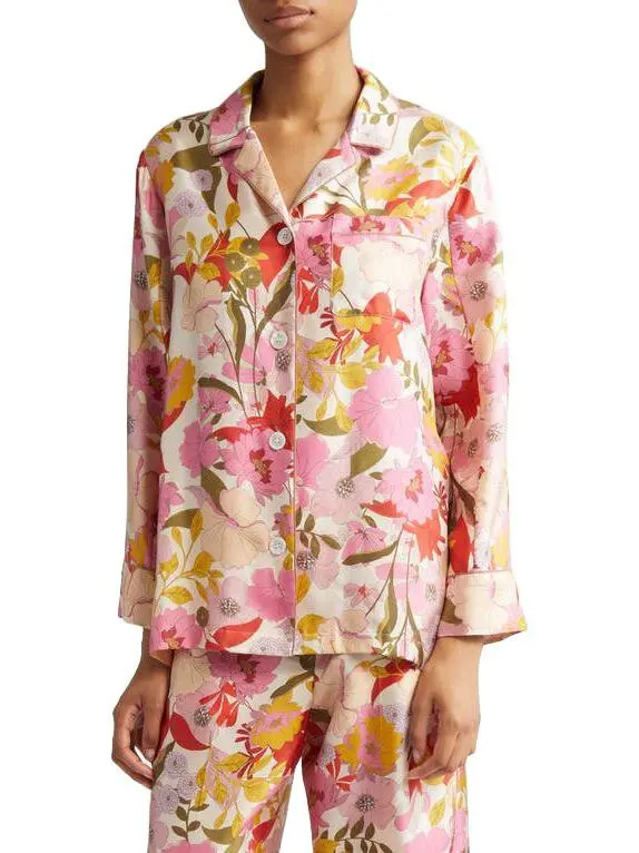 Max Mara Alan Floral Silk Twill Shirt - Pink