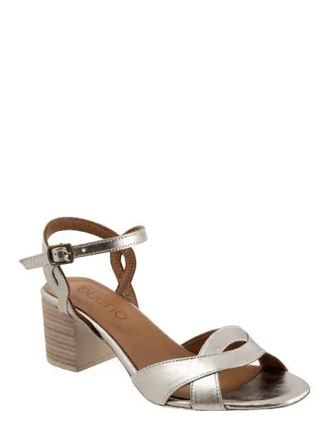 BUENO Roman Ankle Strap Sandal - Dark Silver