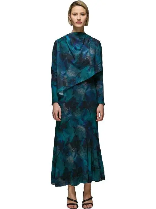 DASKA Ali Maxi Dress - Navy Print