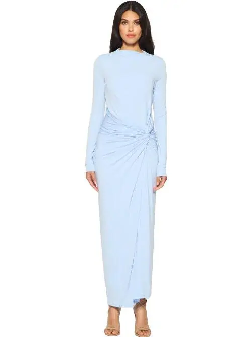 DASKA Athena Twist Maxi Dress - Blue