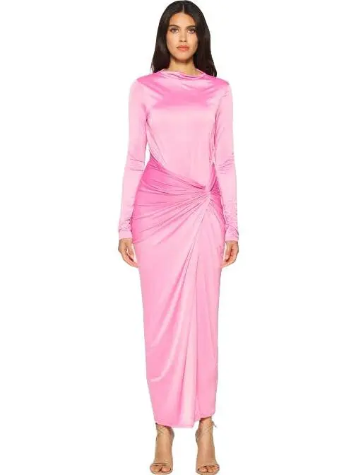 DASKA Athena Twist Maxi Dress - Pink