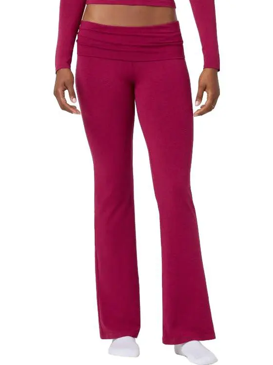 FLORENCE BY MILLS Fold Down Flare Pants - Bing Cherry