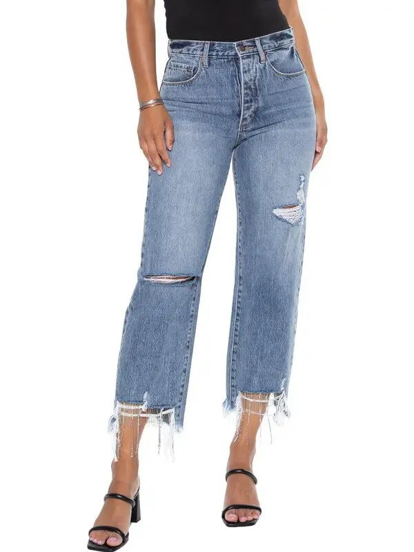 BLUE REVIVAL All Chained Up Ankle Jean - Angel Falls
