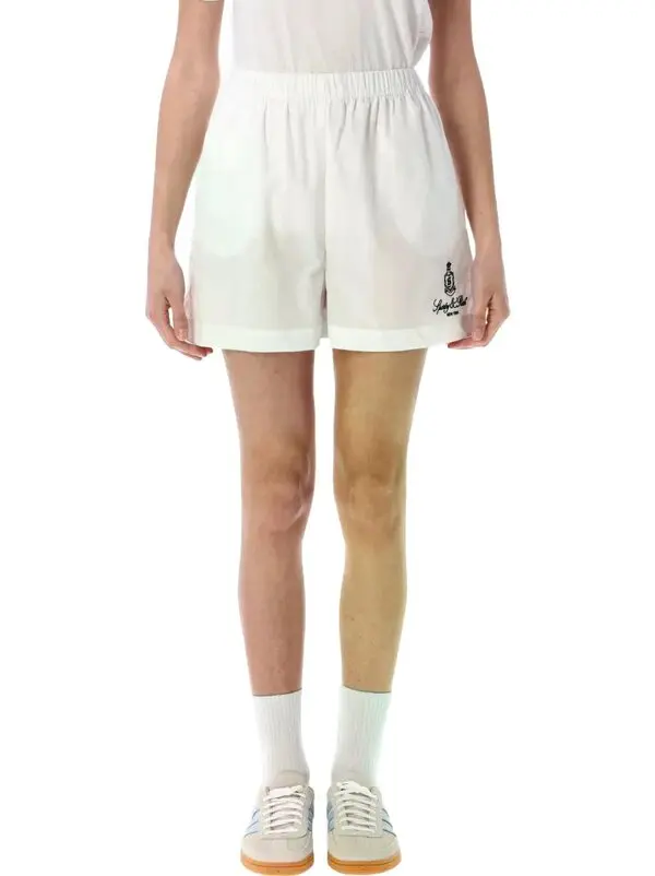 SPORTY & RICH Cotton Shorts - White