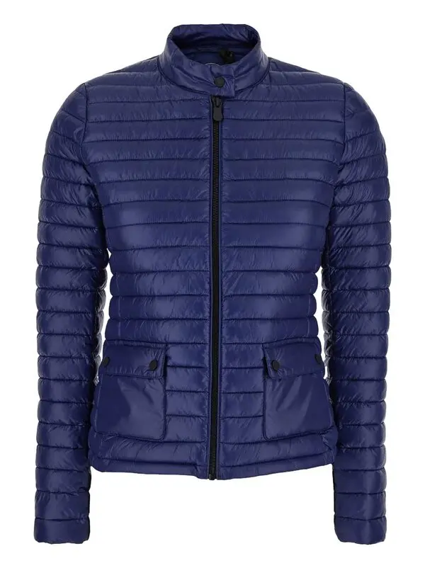 SAVE THE DUCK Twinkle Down Jacket With High Neck And Logo - Blue