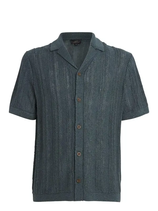 Vince Crochet Cabana Shirt - Blue