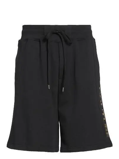 Versace Cotton French Terry Shorts - Black