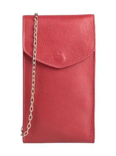Il Bisonte Leather Cross-body Bag With Metallic Strap - Red