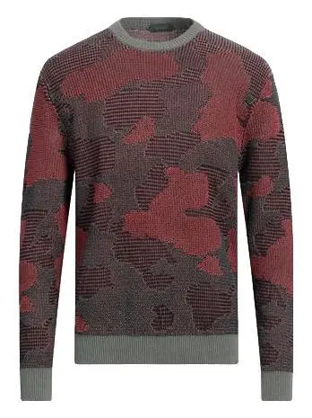 ZANONE Camouflage Jacquard-knit Crewneck Sweater - Rust
