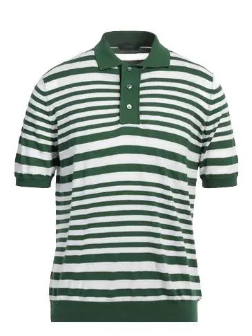 ZANONE Striped Polo Shirt - Green