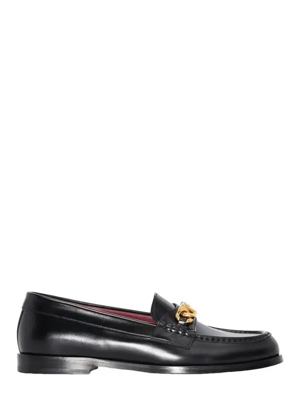 Valentino Garavani Chain V Logo Loafer - Black