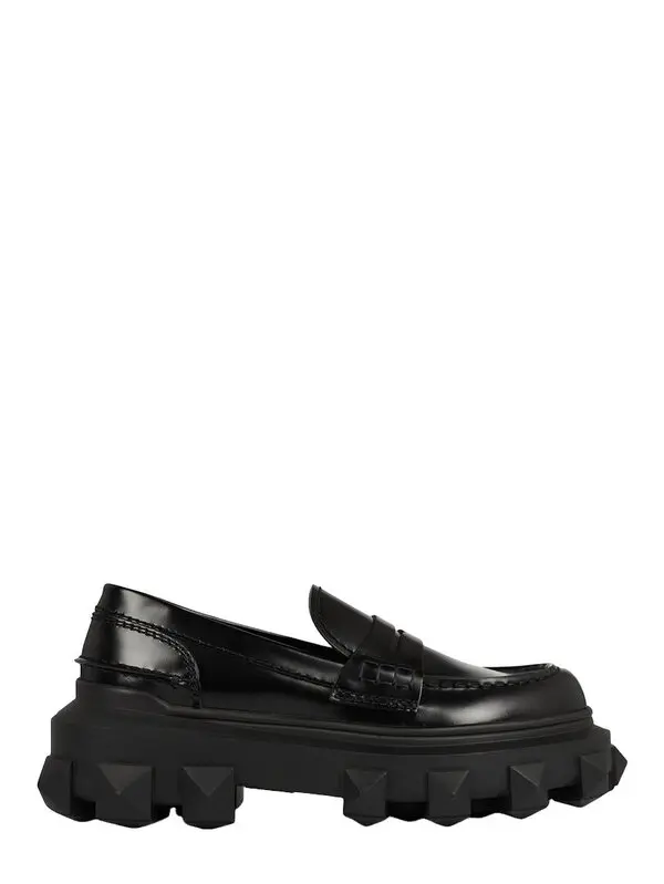 Valentino Garavani Trackstud Loafer - Black
