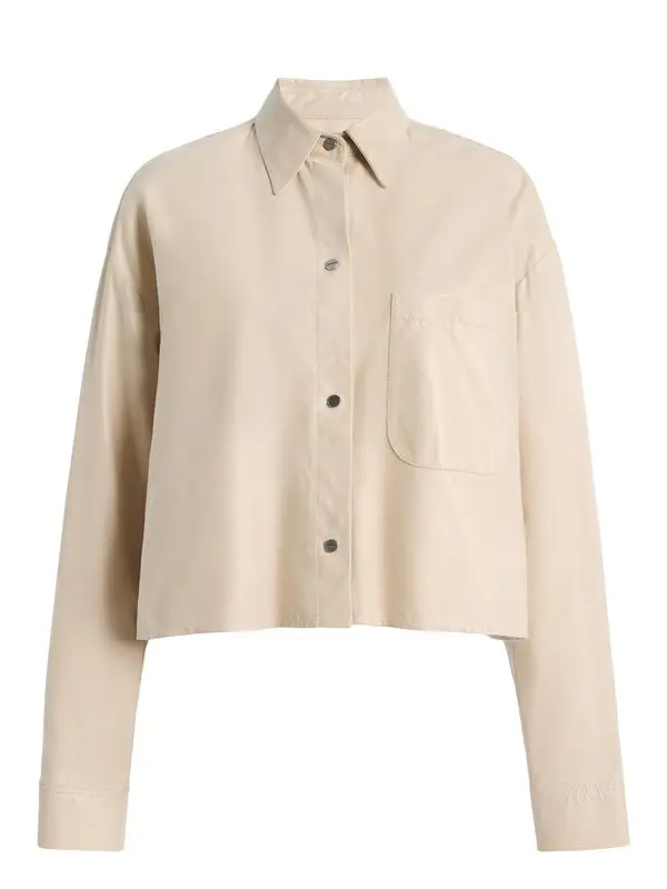TWP Little Big Joe Leather Shirt - Ivory
