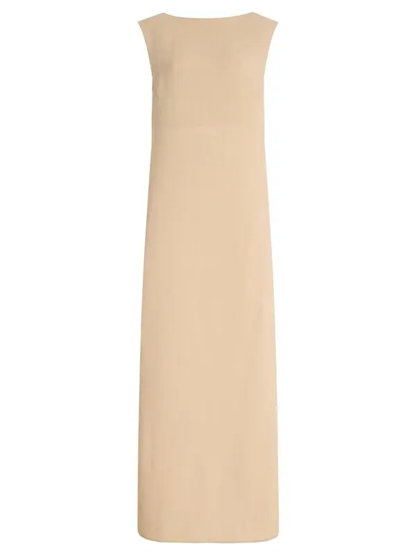 Matteau Open-back Crepe Maxi Dress - Neutral