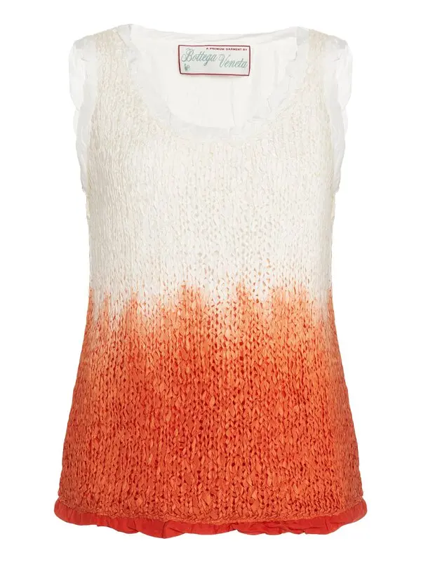 Bottega Veneta Lightweight Wool Silk Overdye Knit Tank Top - Multi