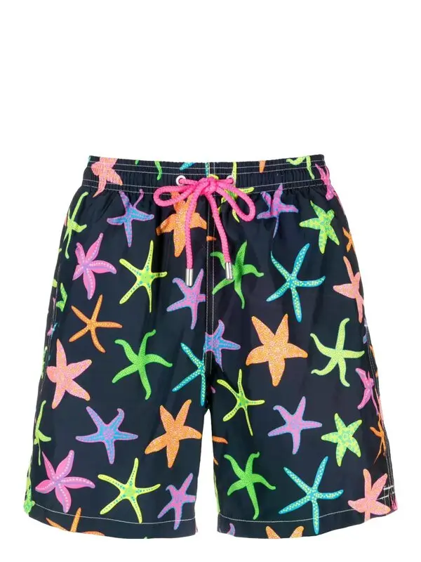 MC2 SAINT BARTH Graphic-print Swim Shorts - Blue
