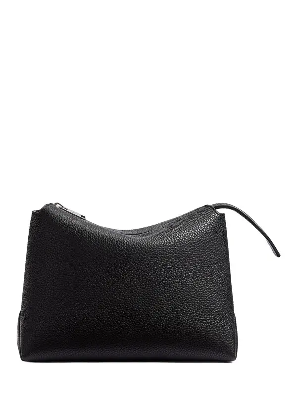 Khaite Lina Pebbled Leather Pouch - Black