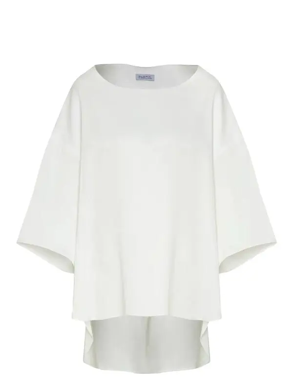 GLORIA COELHO Drop-shoulder Blouse - White