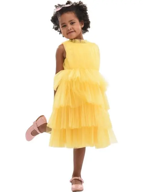 TULLEEN Farvue Tiered Dress - Yellow