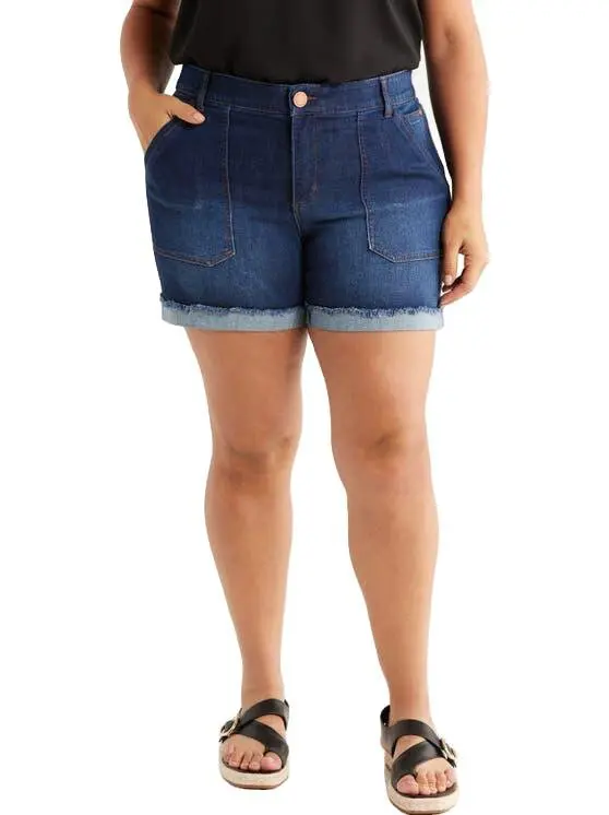 Wit & Wisdom Patch Pocket Denim Shorts - Indigo