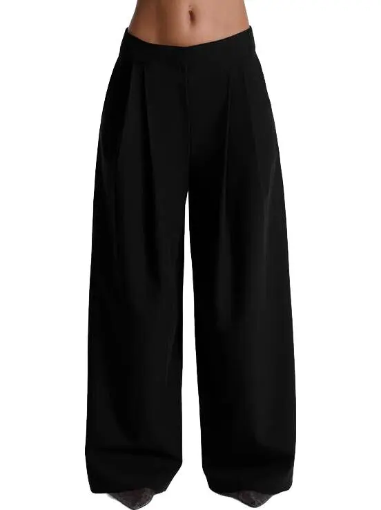 Naked Wardrobe Suiting Oversize Wide Leg Pants - Black