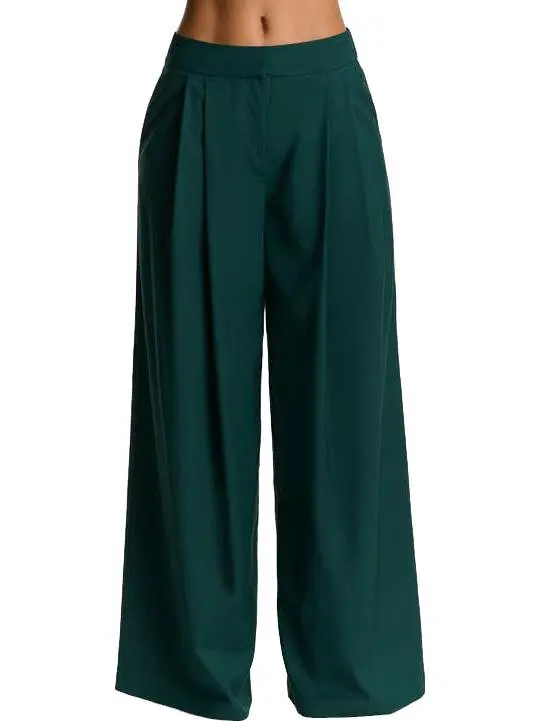Naked Wardrobe Suiting Oversize Wide Leg Pants - Deep Teal