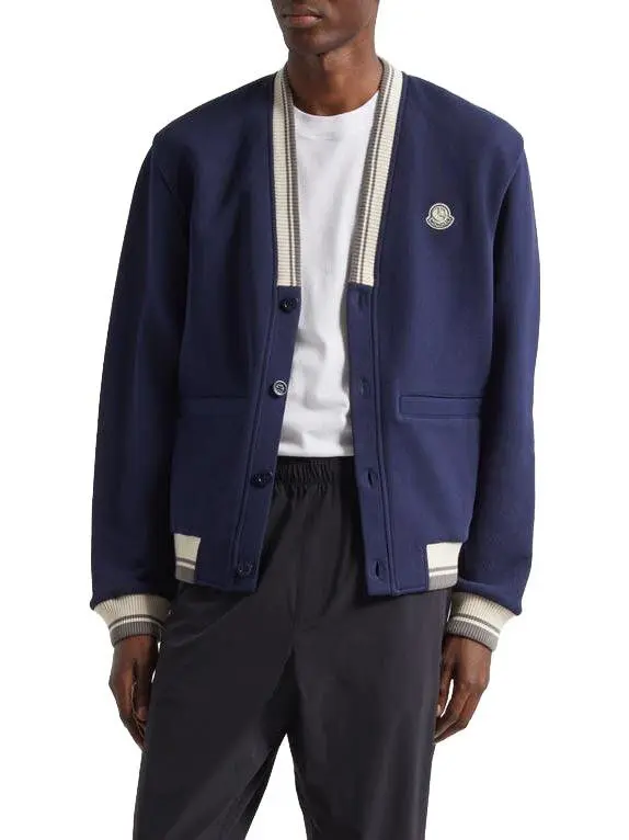 Moncler X Mercedes-benz Nigo Cotton Fleece Cardigan - 754 - Blue