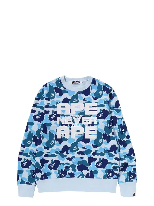 A BATHING APE Abc Camo Asnka Crewneck - Blue