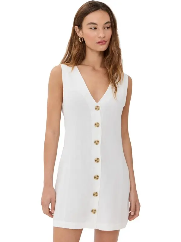 LE BOP Charlotte Vest Mini Dress - White