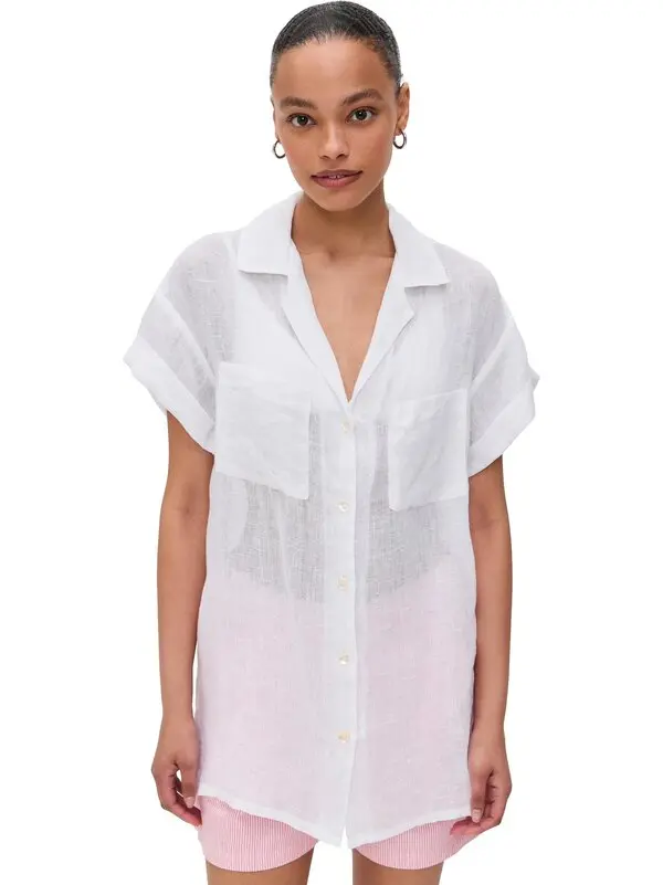 Vitamin A® Playa Pocket Blouse - White