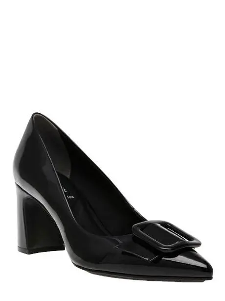 Anne Klein Bentley Buckle Pump - Black Patent