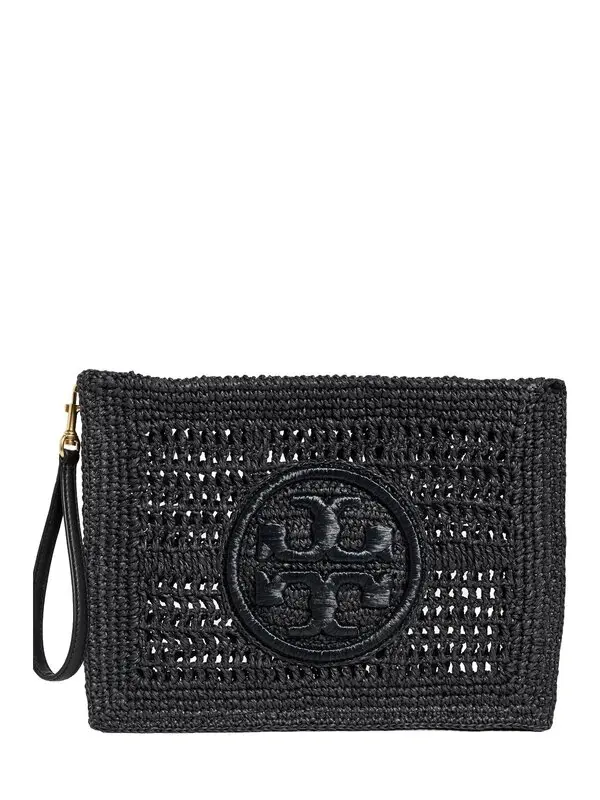 Tory Burch Ella Crochet Pouch - Black
