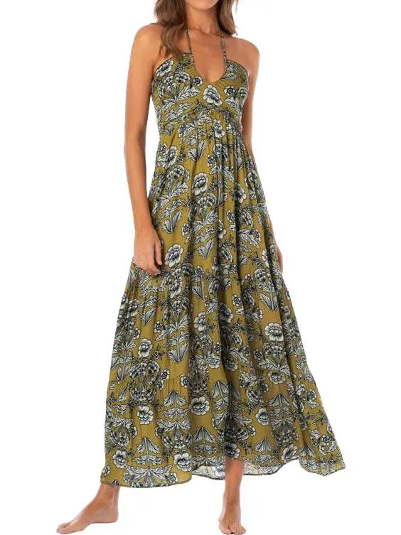 MAAJI Ornate Flowering Shelby Maxi Dress - Green