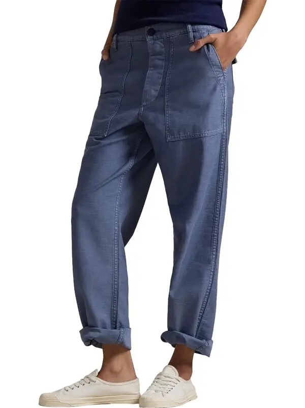 Polo Ralph Lauren Straight Leg Cotton Sateen Pants - French Workwear Blue