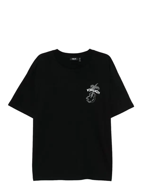 FIVE CM Graphic-print T-shirt - Black
