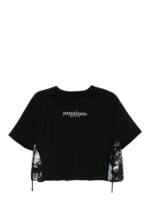MUSIUM DIV. Logo-embroidered T-shirt - Black