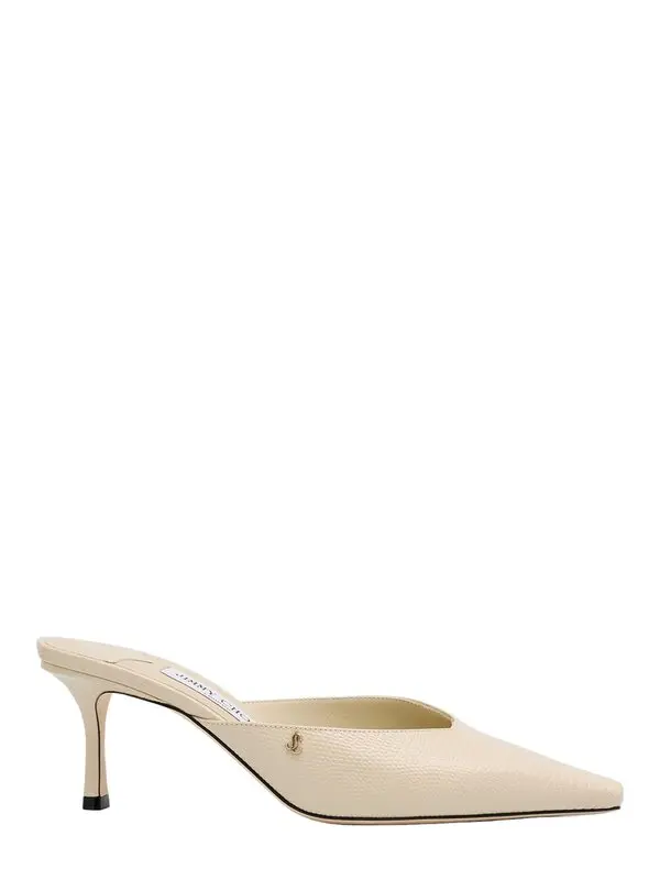 JIMMY CHOO Vivi Lizard-embossed Mule Pumps - Bamboo