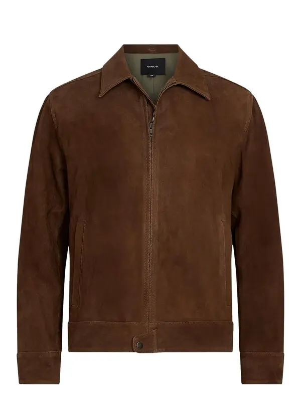Vince Suede Jacket - Dk Timberwood