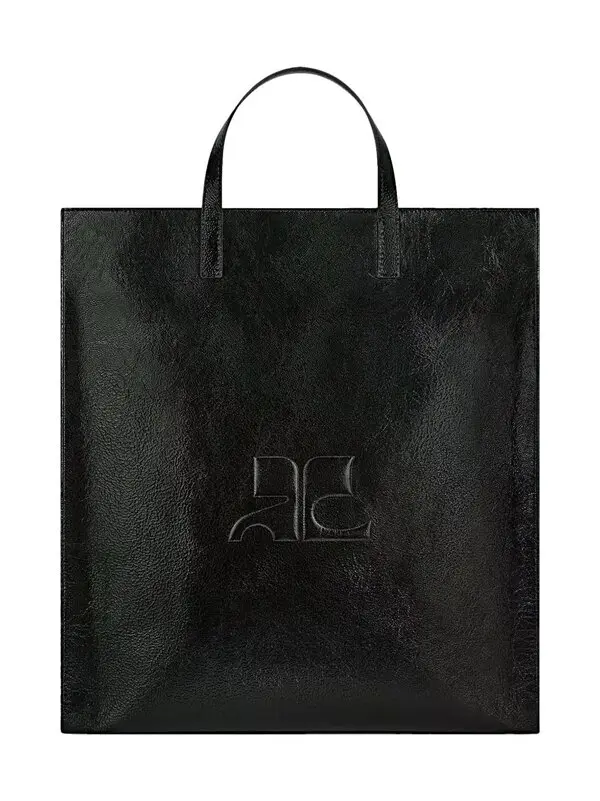 COURREGES Naplack Tote Bag - Black