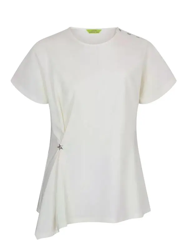 Shanghai Tang Short Sleeve Top - White