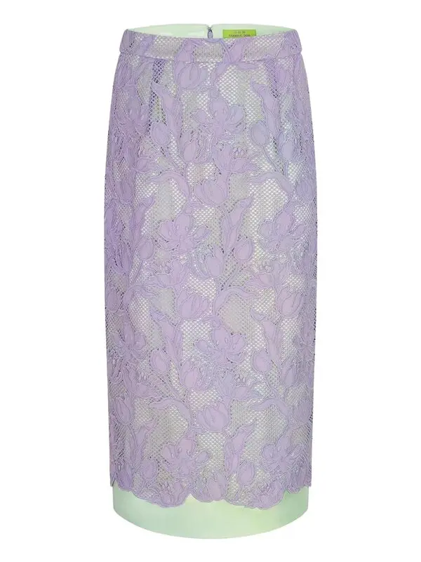 Shanghai Tang Midi Skirt - Purple