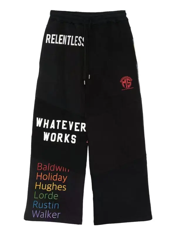 MARINE SERRE Regenerated Graphic Track Pants - Black