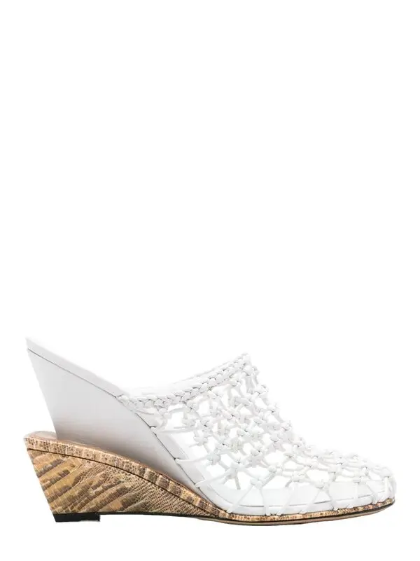 Jacquemus 100mm Les Doubles Tresses Mules - White